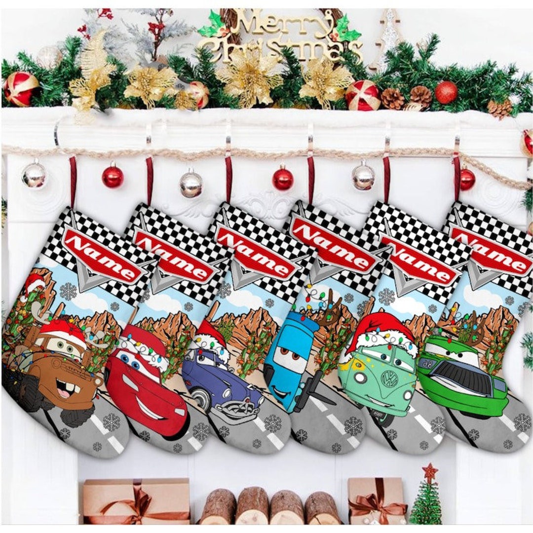 Personalized Disney Cars Stocking Pixar Cars Christmas - Etsy