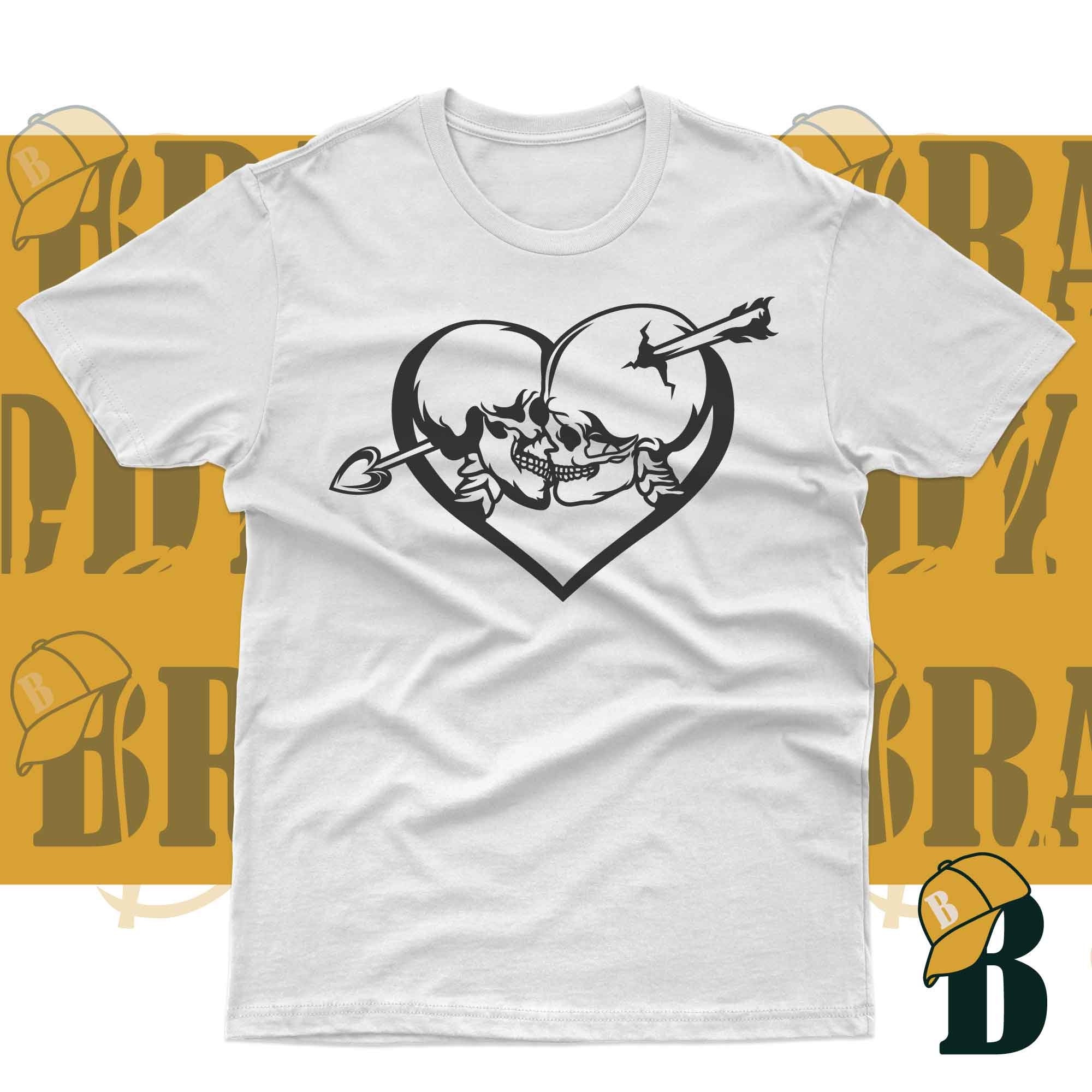 Skull Heart Svg Png Skull Couple Svg Skull Lovers Svg Skull - Etsy