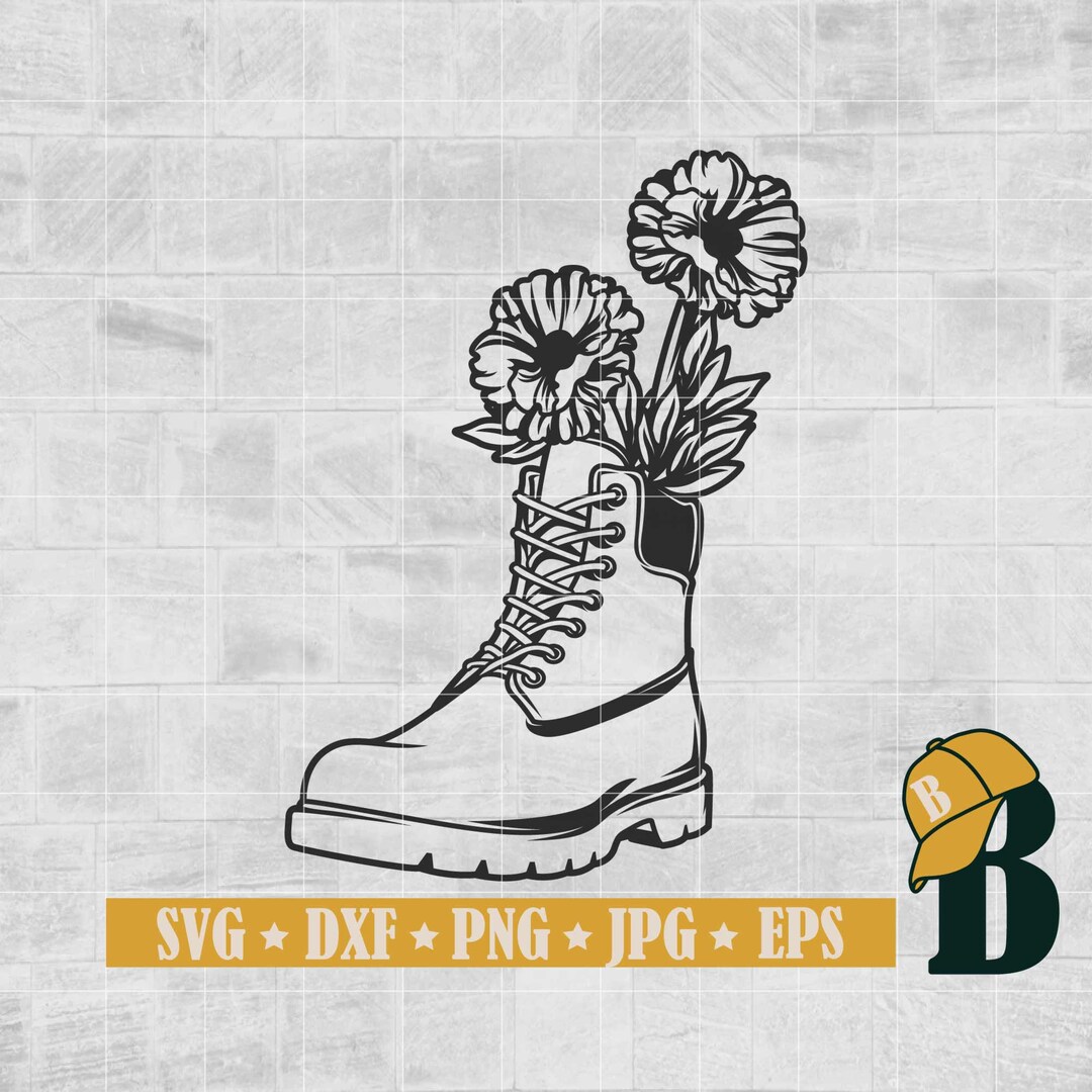 Floral Boots Svg Png, Boots With Flowers SVG File, Boots SVG Cut File ...