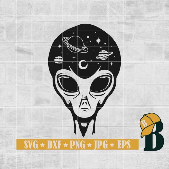 Alien Svg Alien Face Svg Alien Clipart Planet Svg - Etsy