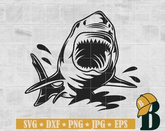 Shark in the Ocean Svg Shark Svg Shark Design Svg Shark - Etsy