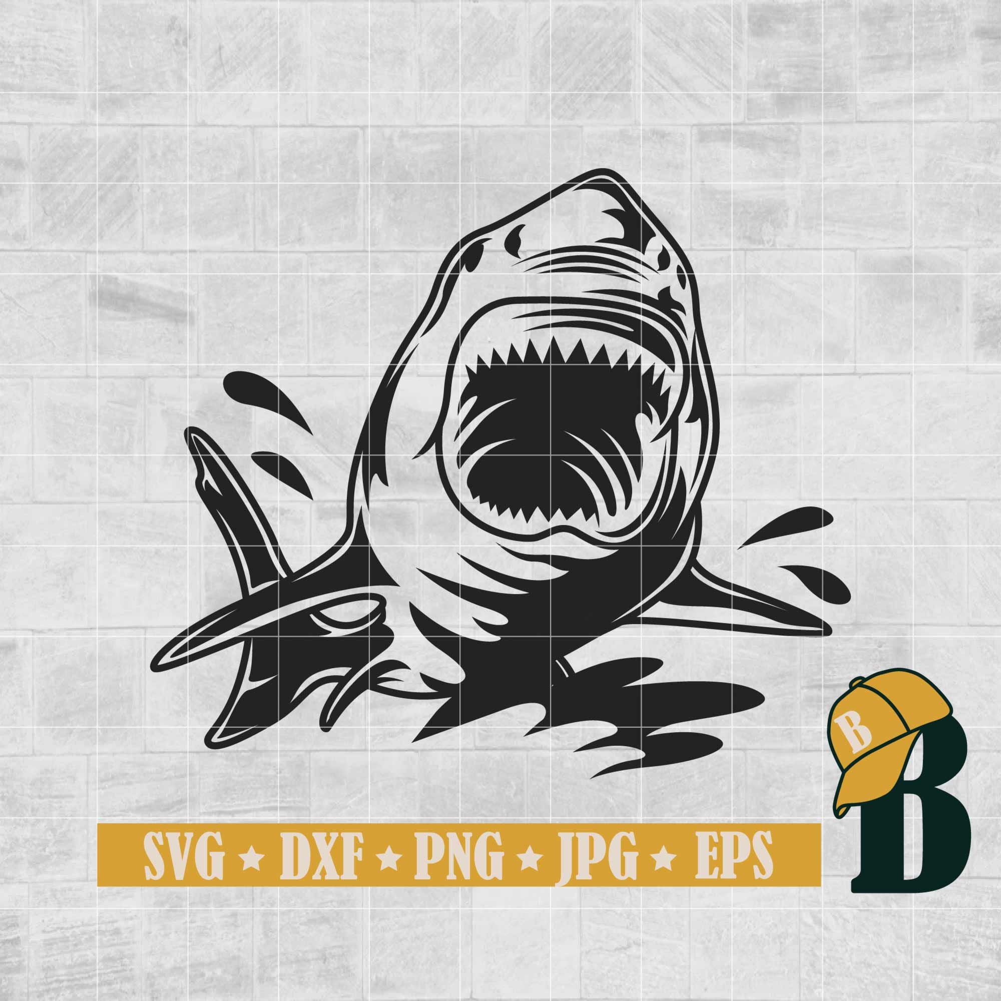 Shark Svg Shark in the Ocean Svg Shark Face Svg Shark - Etsy