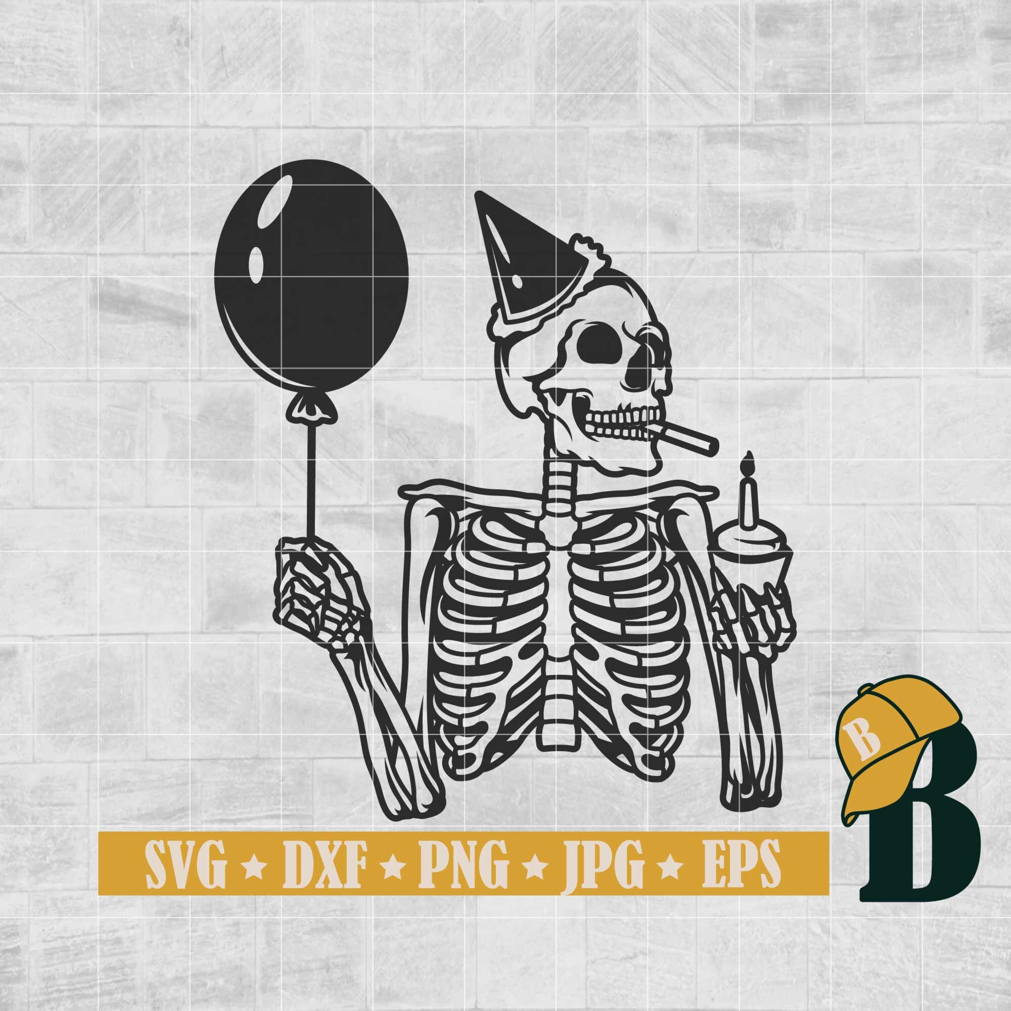 Birthday Skeleton Svg, Birthday Crew Svg, Birthday Svg, Skeleton Svg ...