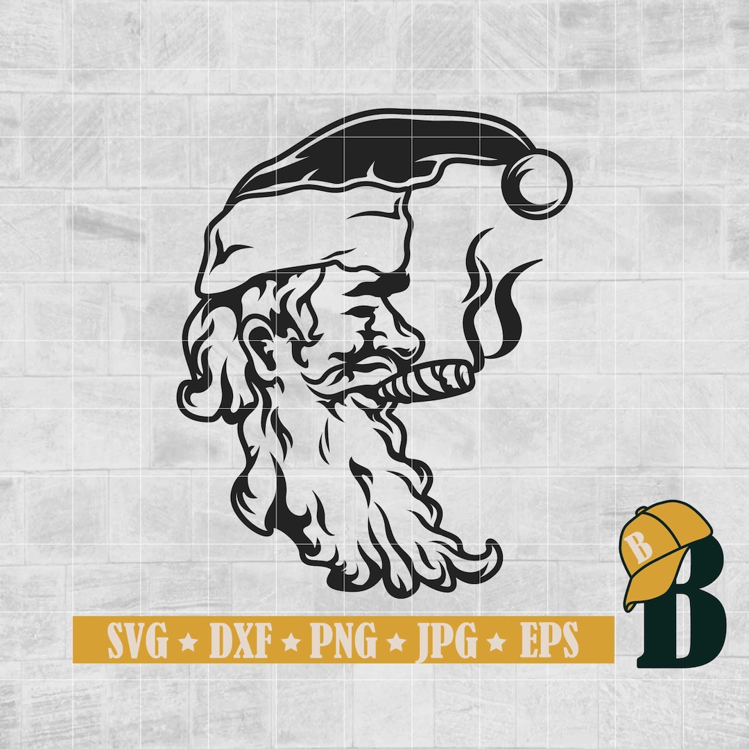 Santa Weed Svg, Santa Moon Smoking Joint Svg, Christmas Weed Svg, Weed ...