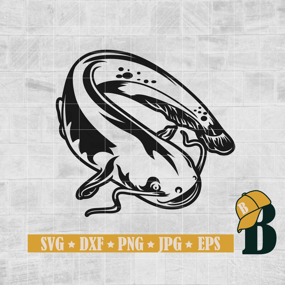 Catfish Svg, Catfish Clipart, Catfish Png, Catfish Stenci, Catfish ...