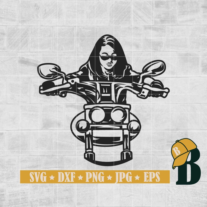 Girl Biker Svg Biker Clipart Biker Svg Biker Cutfile Girl - Etsy