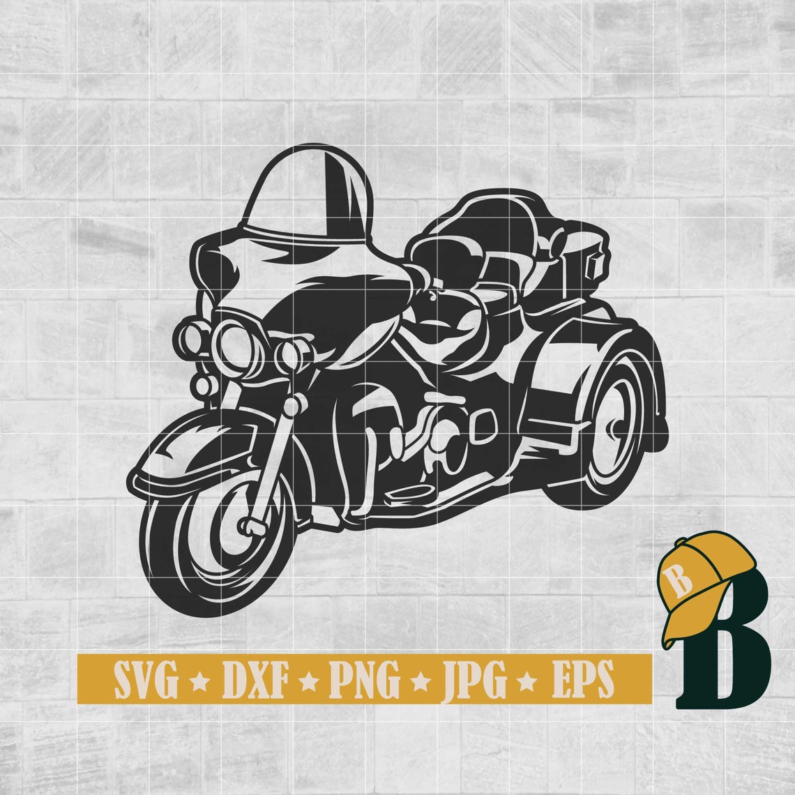 Trike Motorbiker Svg Trike Bike Clipart Motorcycle Cut File - Etsy