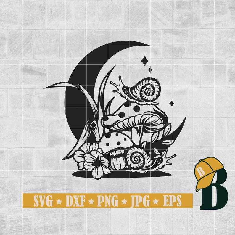 Magic Mushroom Svg Png mushrooms SVG Crystal Mushroom SVG - Etsy