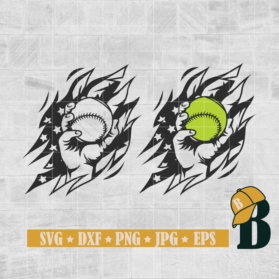US Softball Baseball Tear Svg Png, Softball Svg, Baseball Svg, Softball ...
