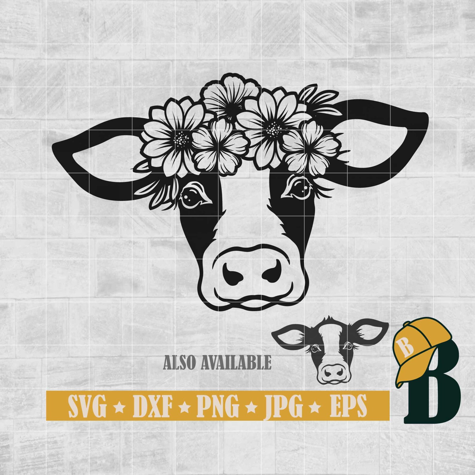 Cute Cow Svg Floral Cow Svg Floral Farm Animal Svg Floral - Etsy
