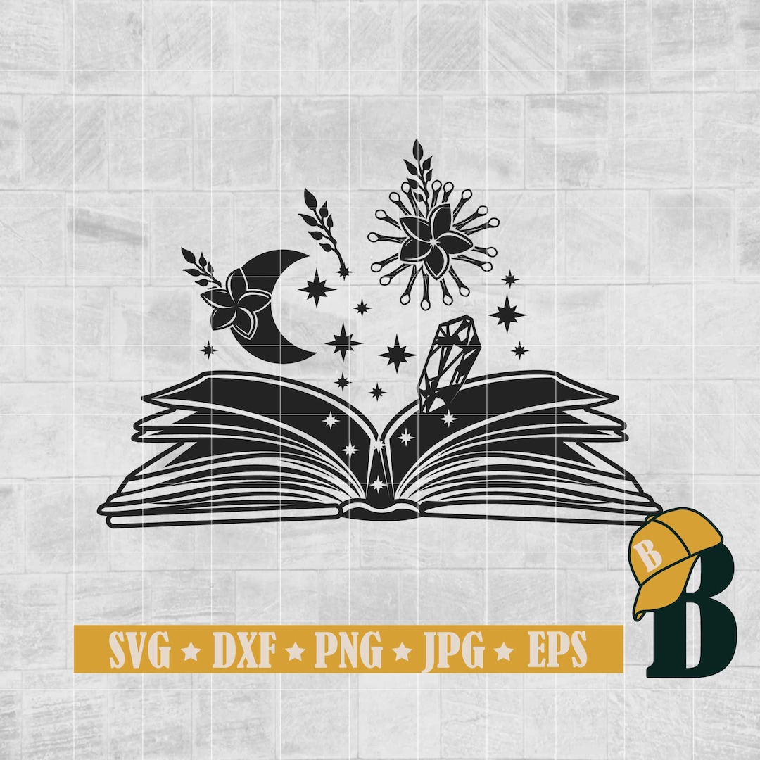 Celestial Book Svg, Mystical Svg, Celestial Svg, Gothic Book Svg ...