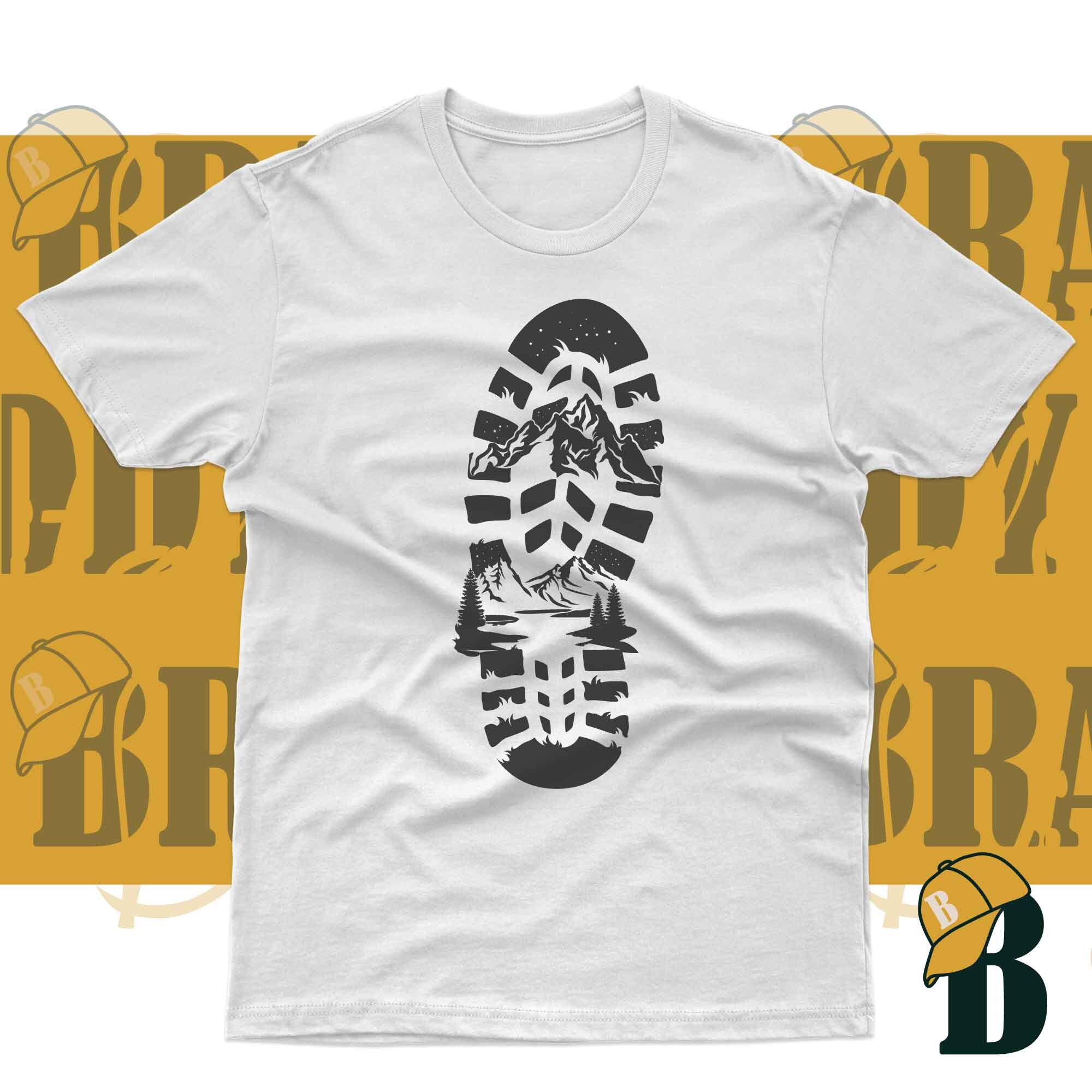 Foot Print Outdoor Svg Png, Hiking Boots Print Svg, Hiking Boots Sole ...