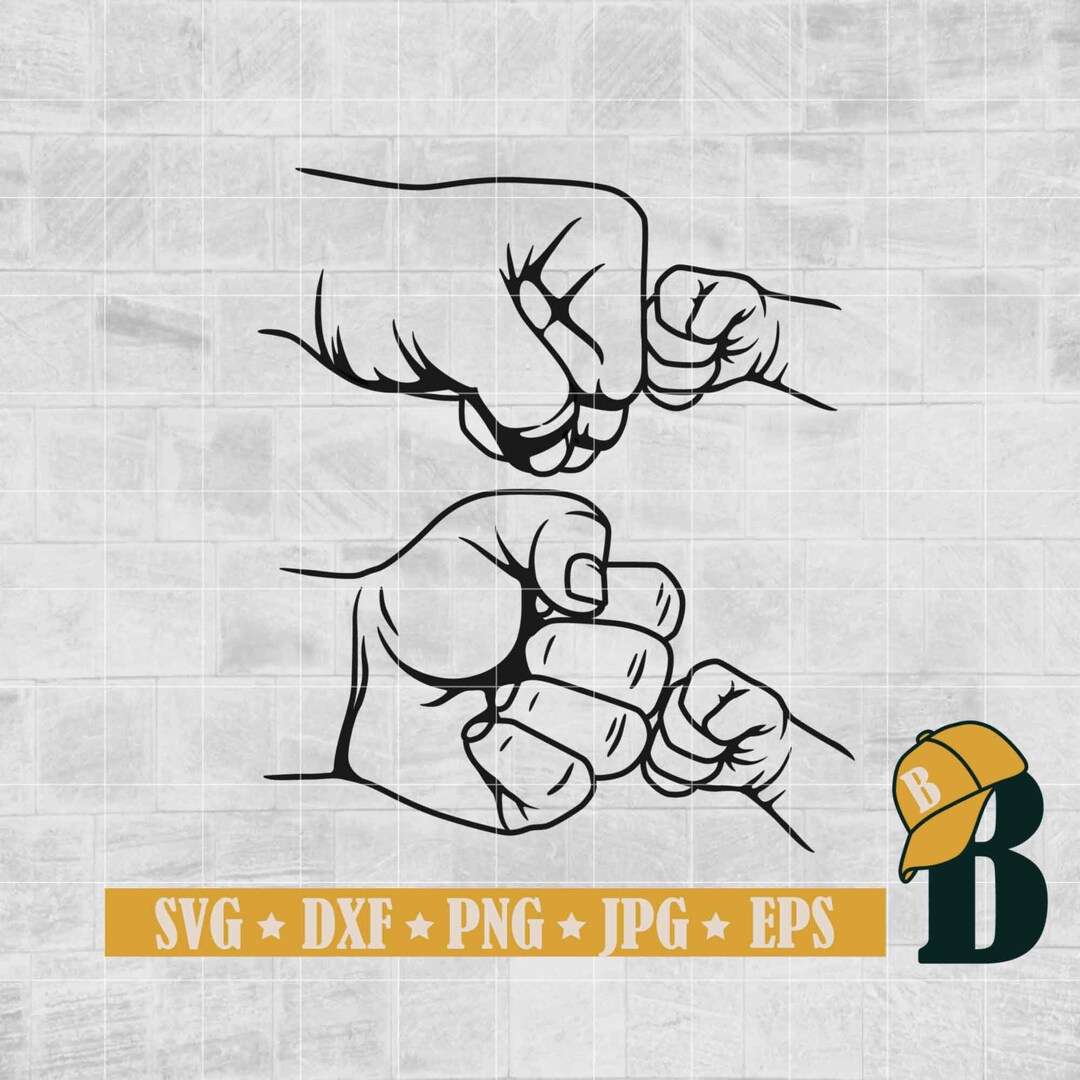 Fist Bump Svg, Father and Son Svg, Daddy and Son Svg, Papa and Grandson ...