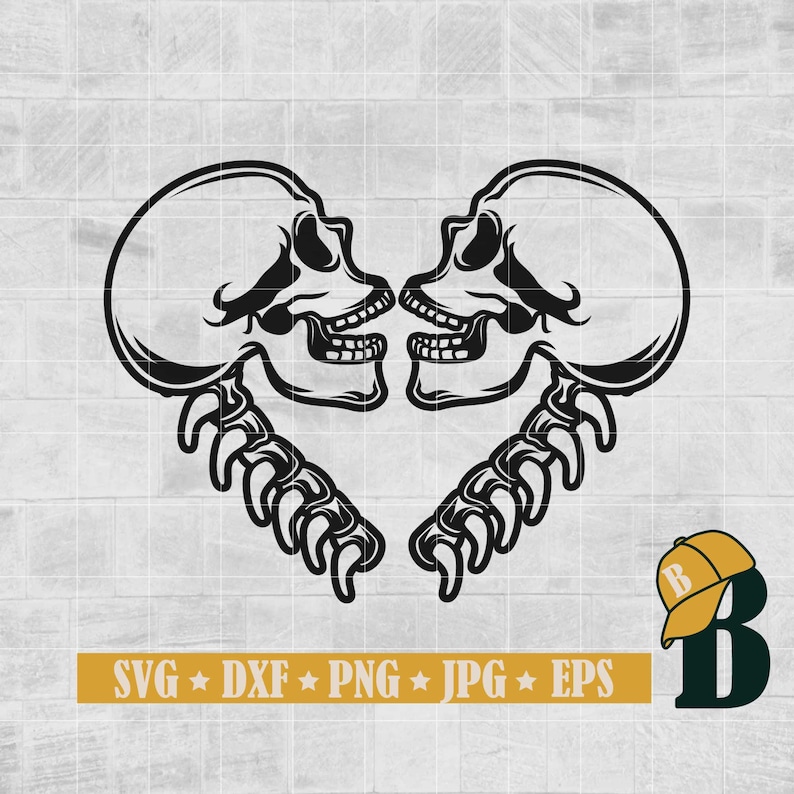 Skeleton Heart SVG, Skeleton Romance Svg, Skeletons in Love, Halloween ...