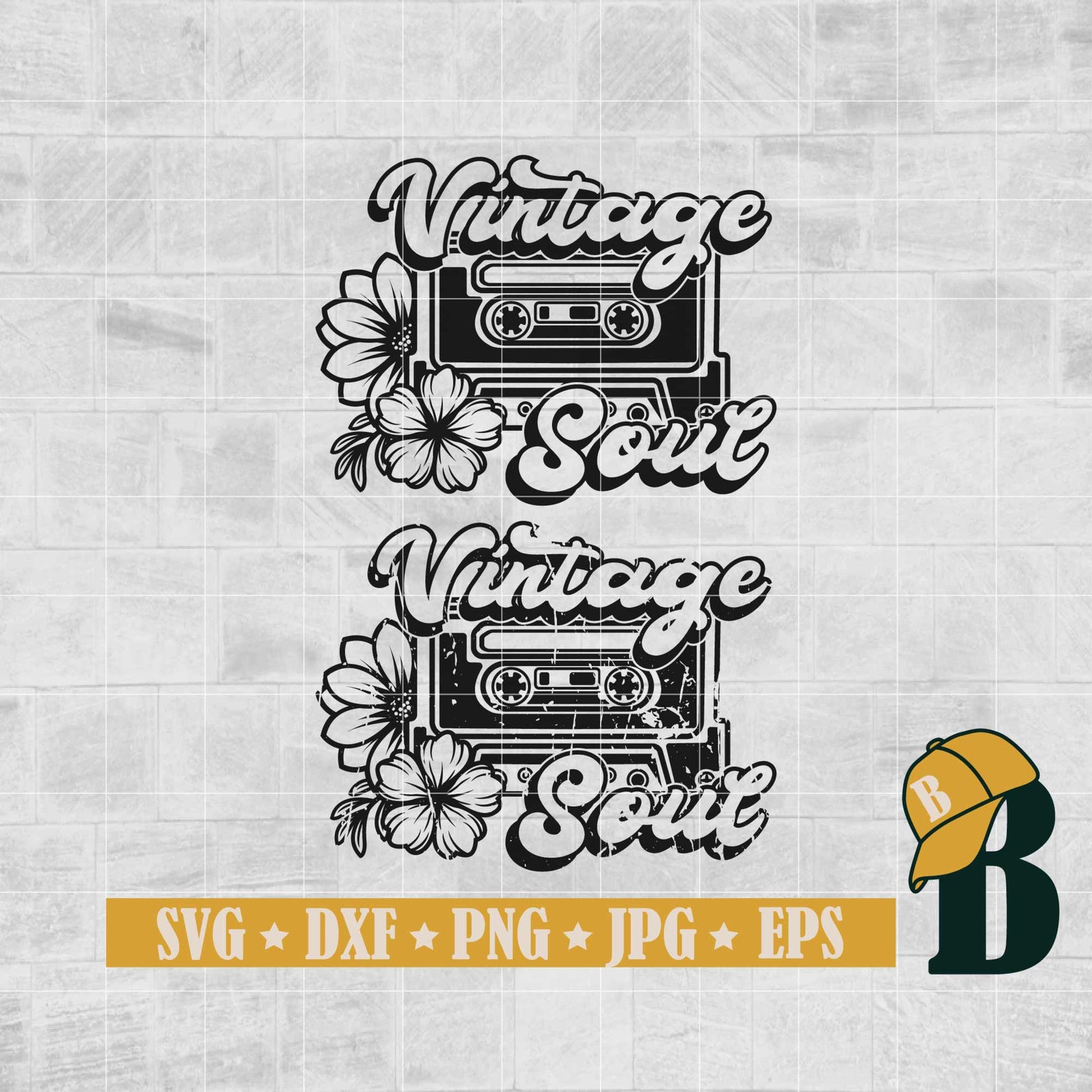 Floral Cassette Tape Svg, Vintage Soul Svg, Retro Svg, Wildflower Svg ...