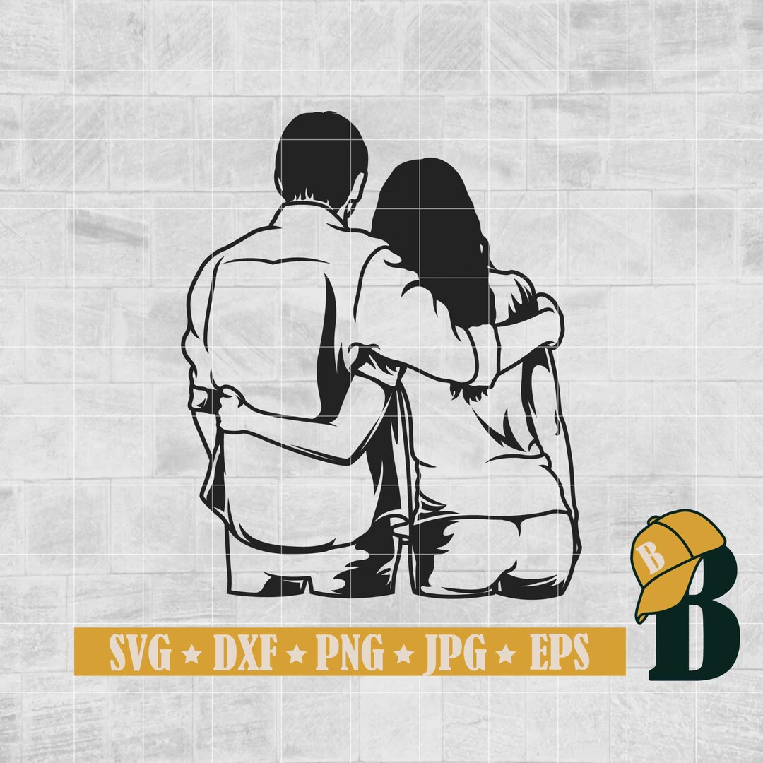 Couple Back View Svg Png, Couple Clipart, Best Friend Svg, Family ...