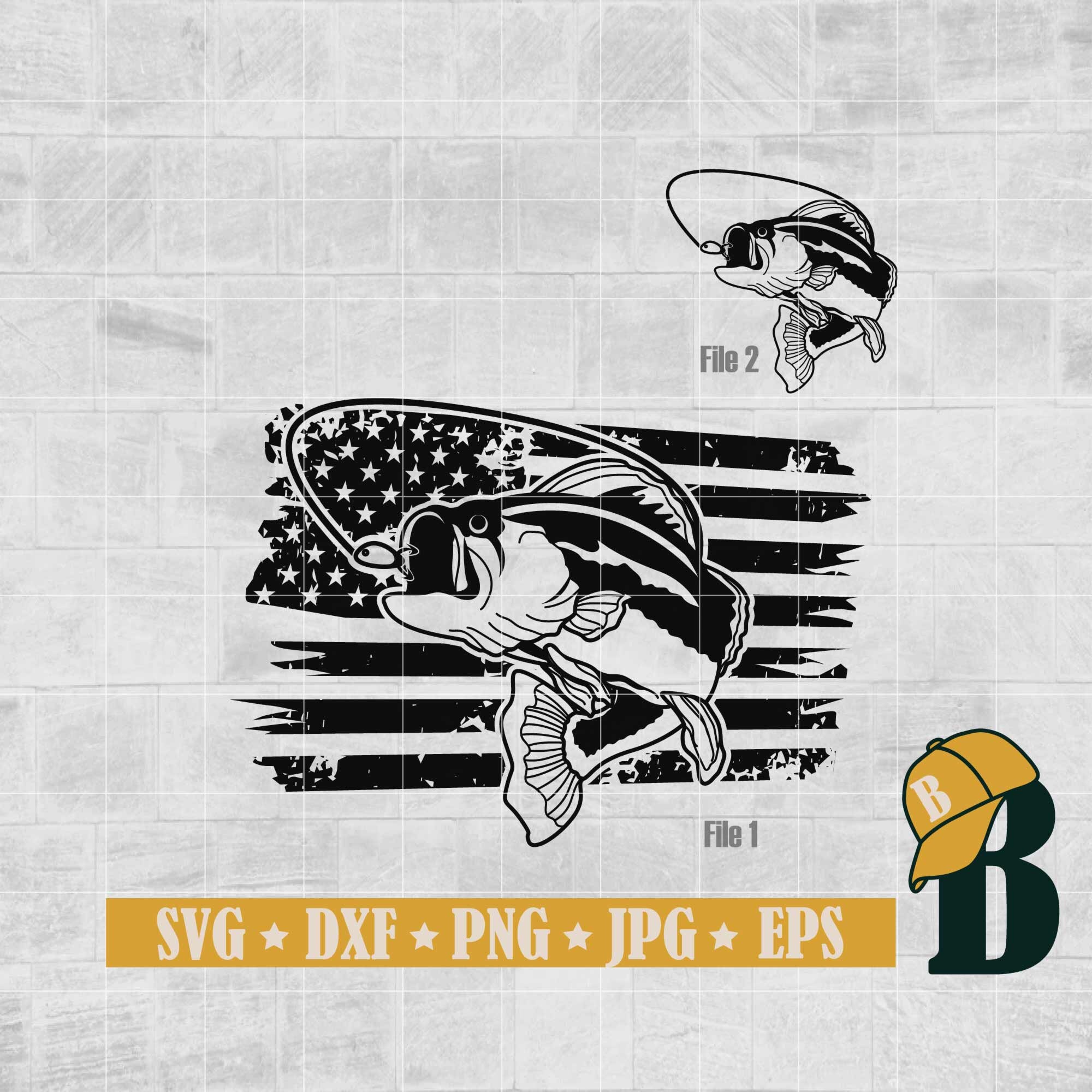 US Bash Fish Svg Fishing Svg Bash Fishing Svg Fishing - Etsy