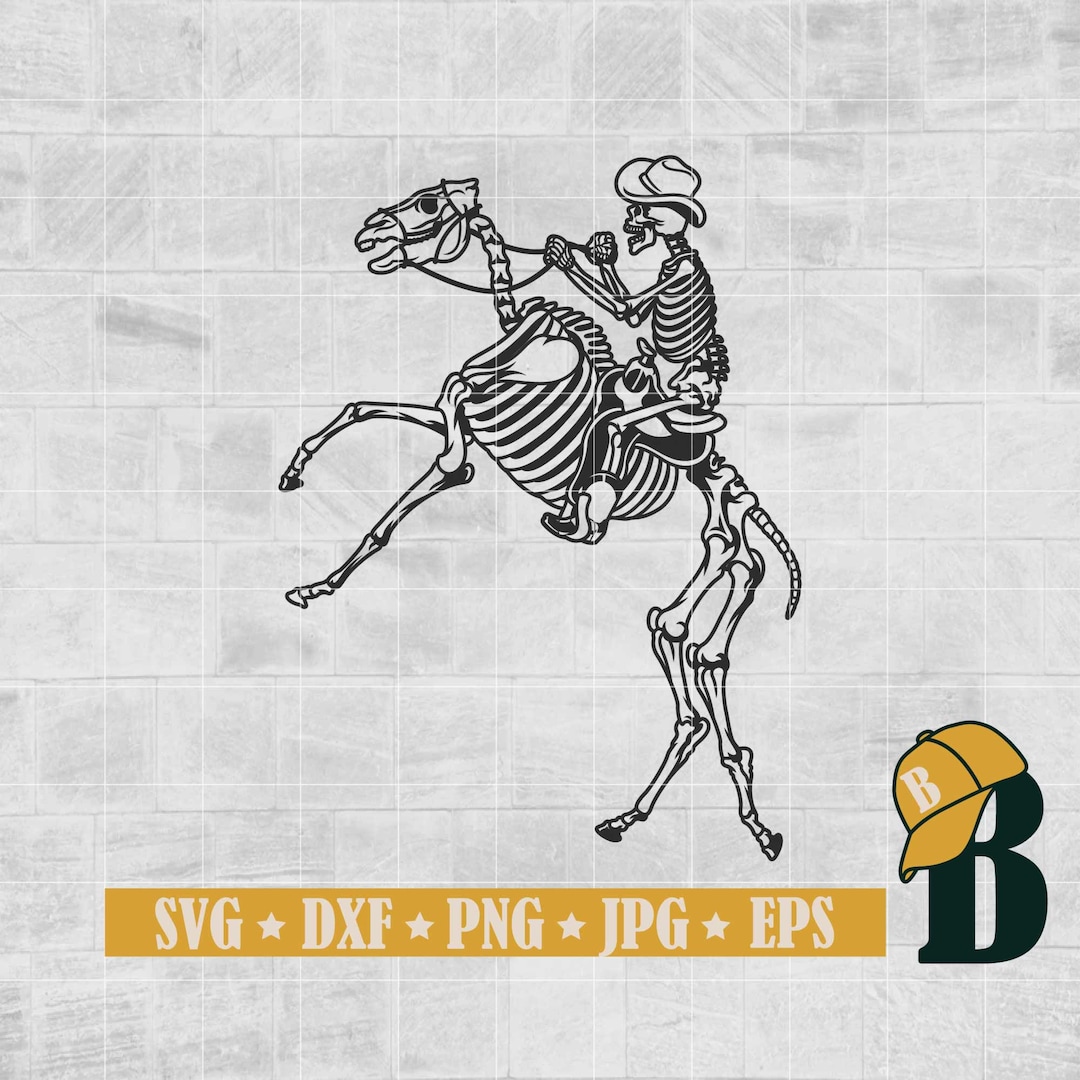 Skeleton Rodeo SVG, Bull Riding SVG, Cowboy SVG, Ranch Western Country ...