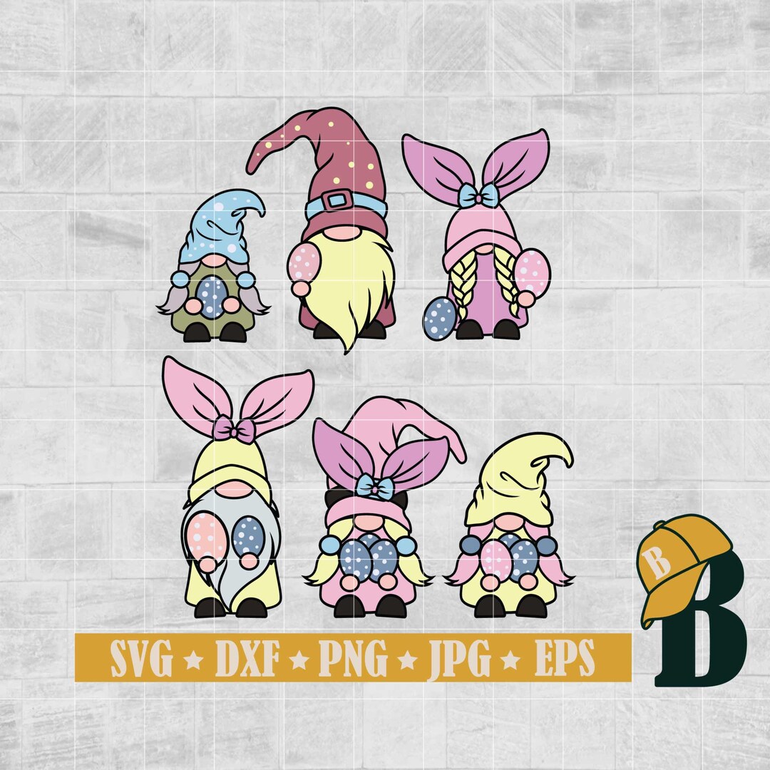 Easter Gnomes SVG PNG, Easter Svg, Easter Gnome Svg, Easter Bunny ...