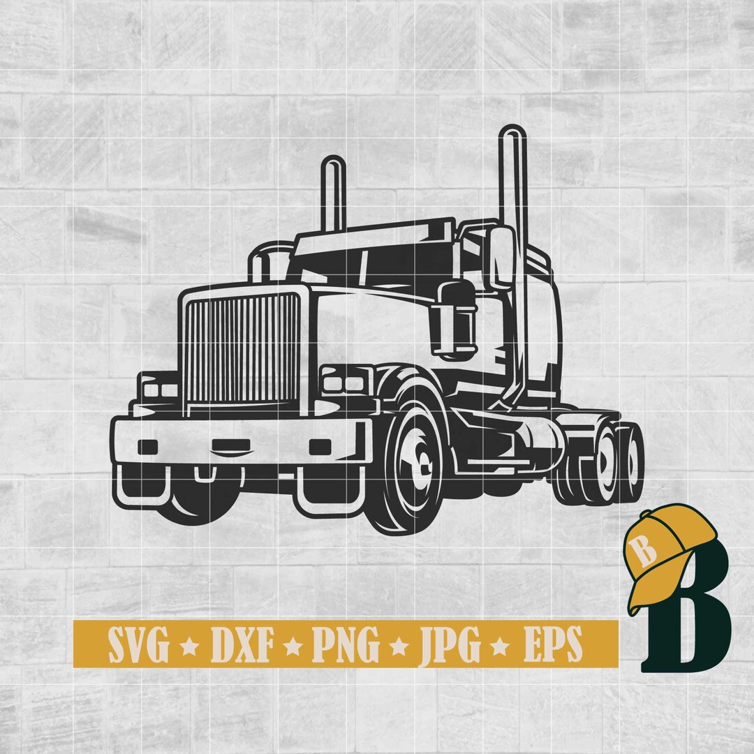 Semi Truck Svg, Big Truck Svg, Truck Svg, Big Truck Clipart, Truck ...