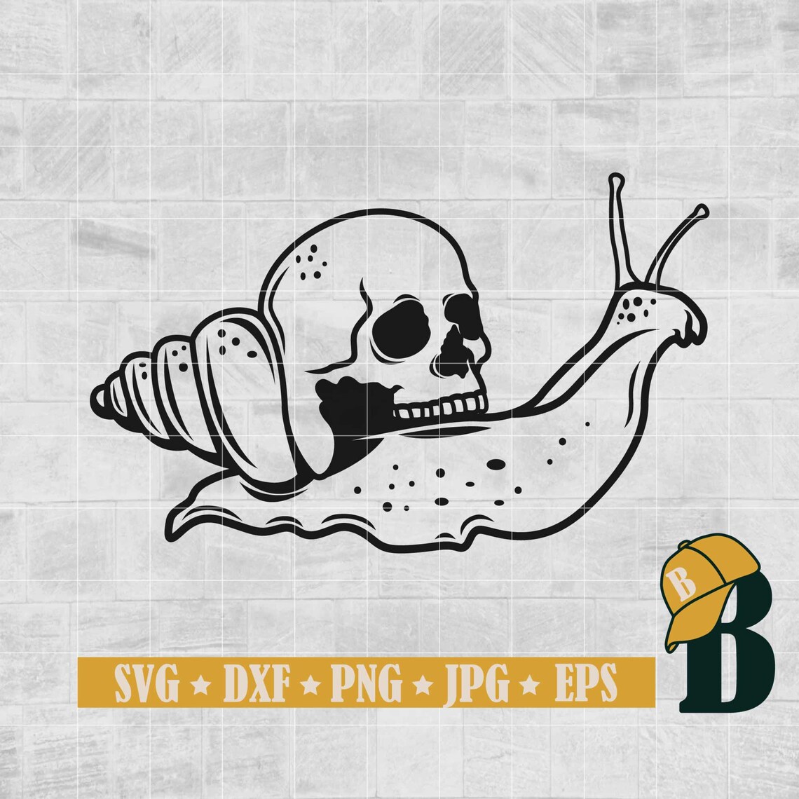 Snail Svg Skull Snail Svg Creepy Snail With Skull Shell - Etsy