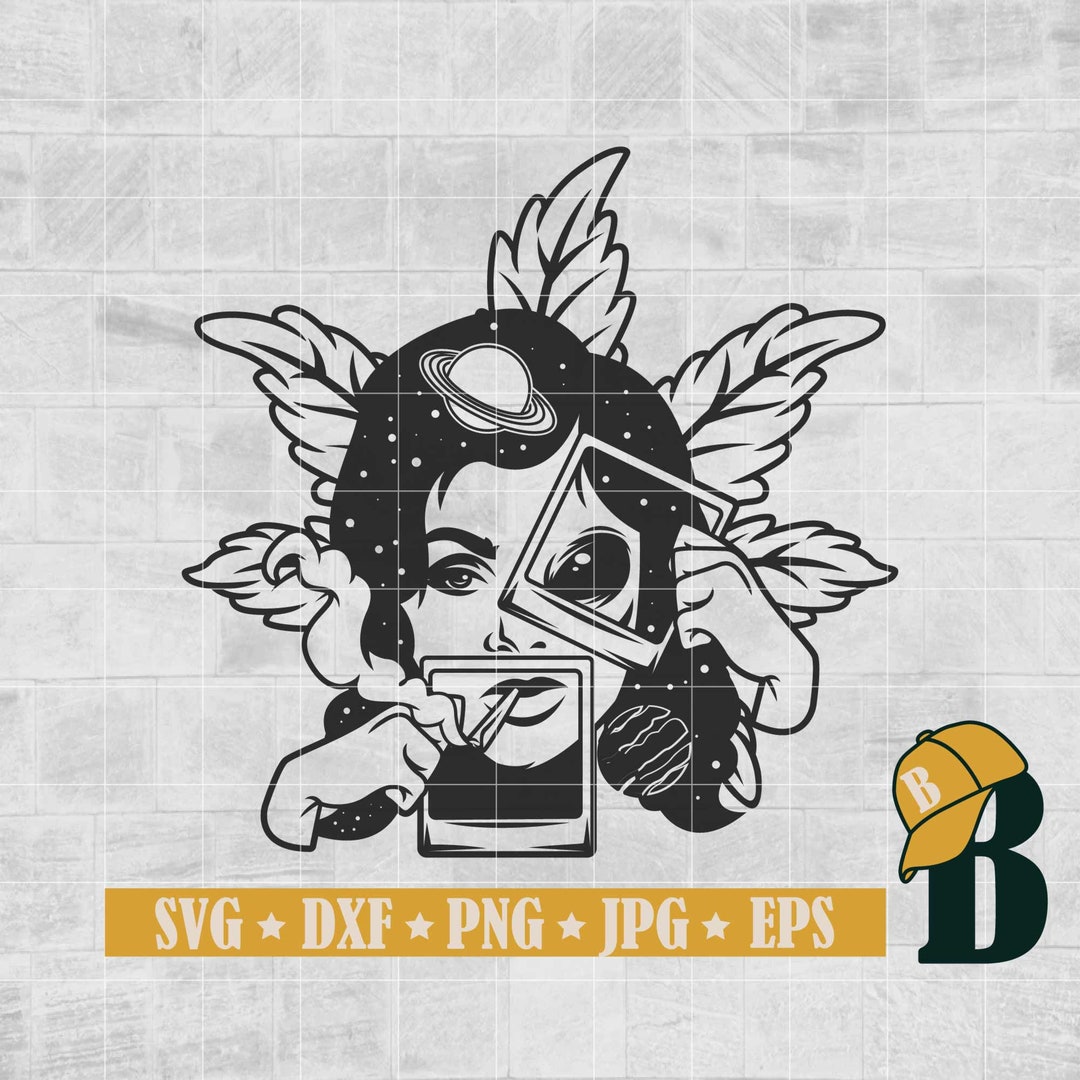 Alien Girl Smoking Weed Svg Png, Smoking Joint Svg, Weed Svg, Cannabis ...