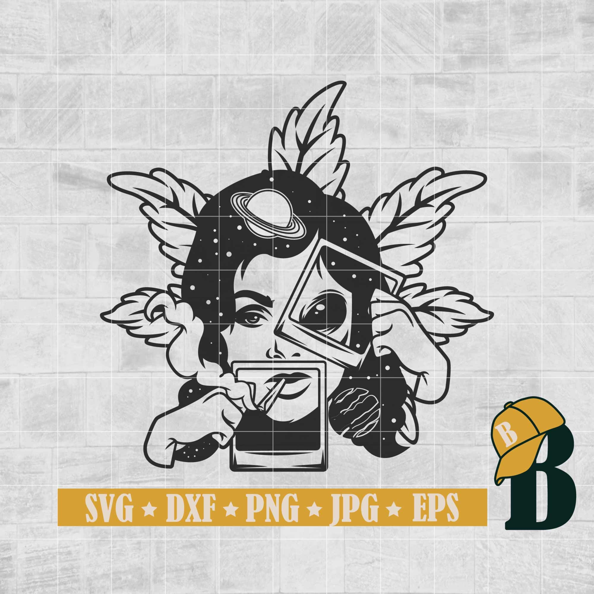 Alien Girl Smoking Weed Svg Png, Smoking Joint Svg, Weed Svg, Cannabis ...