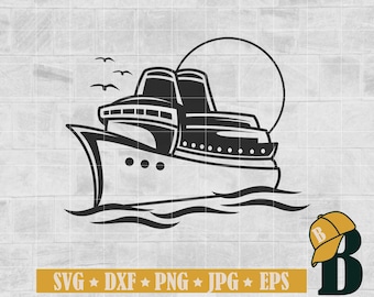 Cruise Ship SVG Beach Vacation Clipart, Ocean Liner, Nautical Travel ...