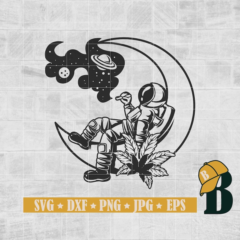 Astronaut Smoking Weed Svg Smoking Joint Clipart Astronaut - Etsy