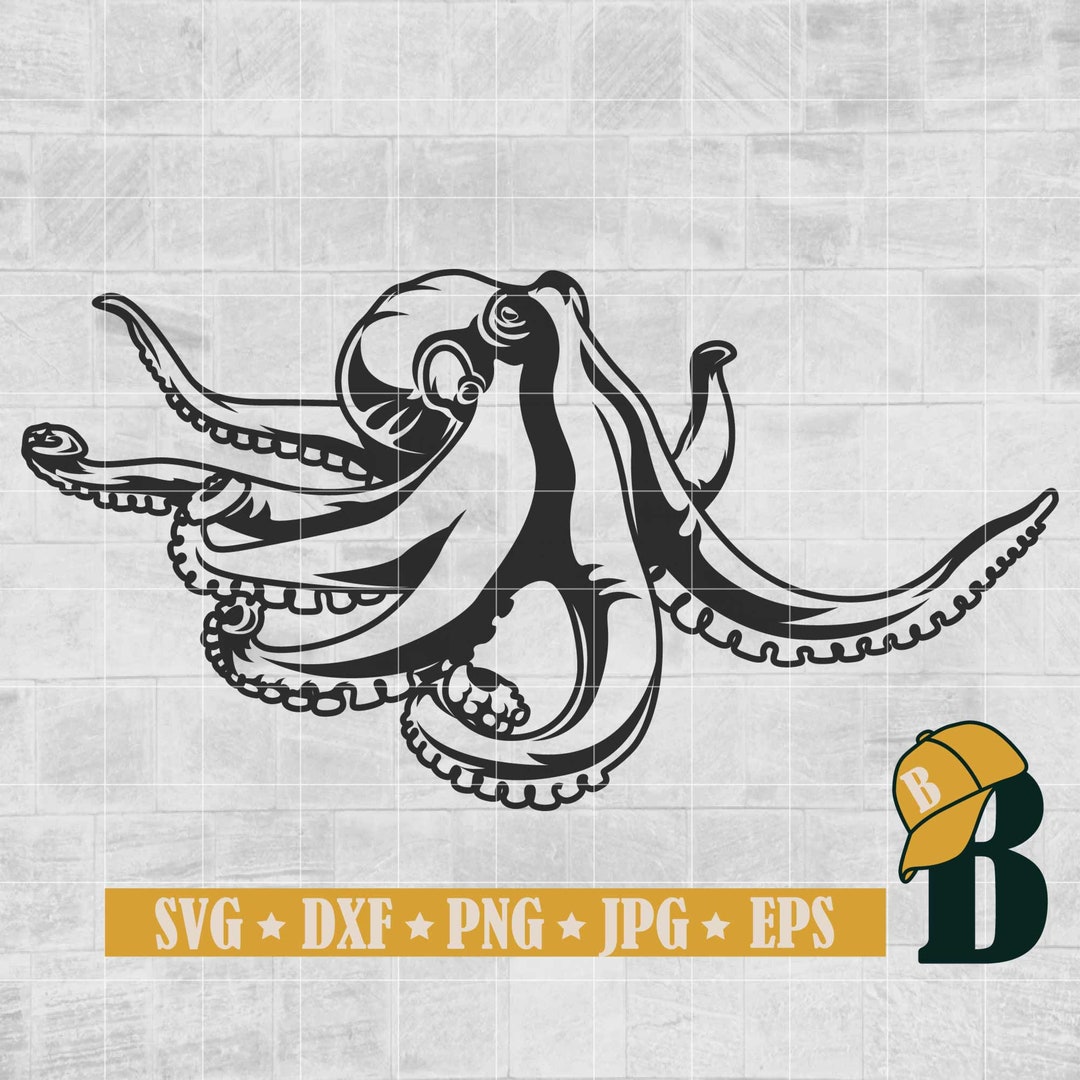 Octopus SVG PNG, Octopus Tentacles SVG, Vector Octopus Tentacles, Ocean ...