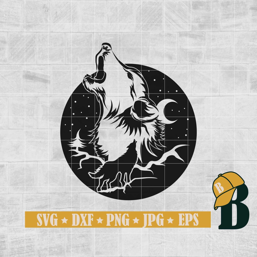 Howling Wolf SVG, Wolf Svg, Mountain Wolf Svg, Wolf Pack Svg, Wolf ...