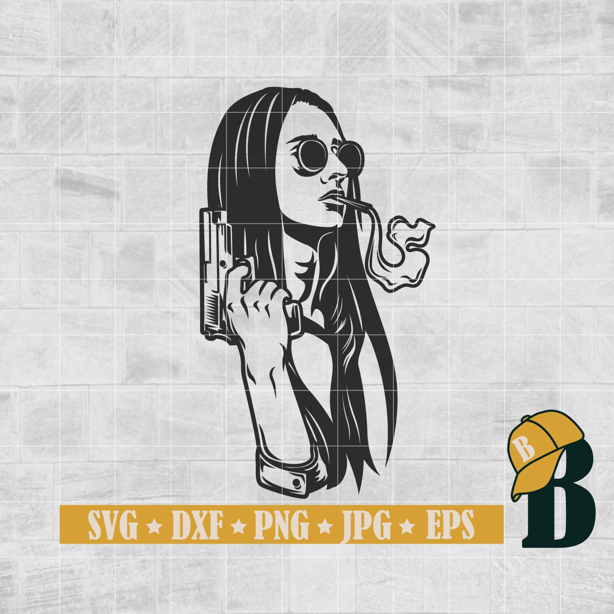 Woman With Gun Svg Png, Girl Holding Gun, Baddie Girl Svg, Gangster ...