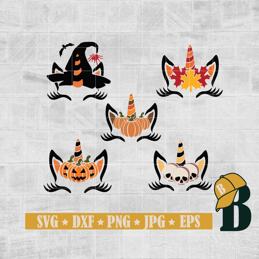 Halloween Unicorn Svg Bundle, Unicorn Svg, Kids Halloween Svg ...