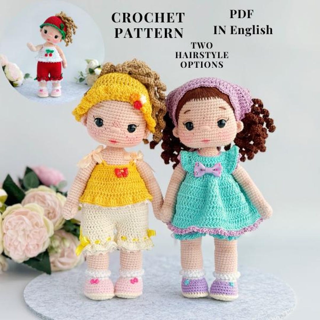 Crochet Doll Pattern: Amigurumi Toy With Panama Hat (PDF Pattern) - Etsy