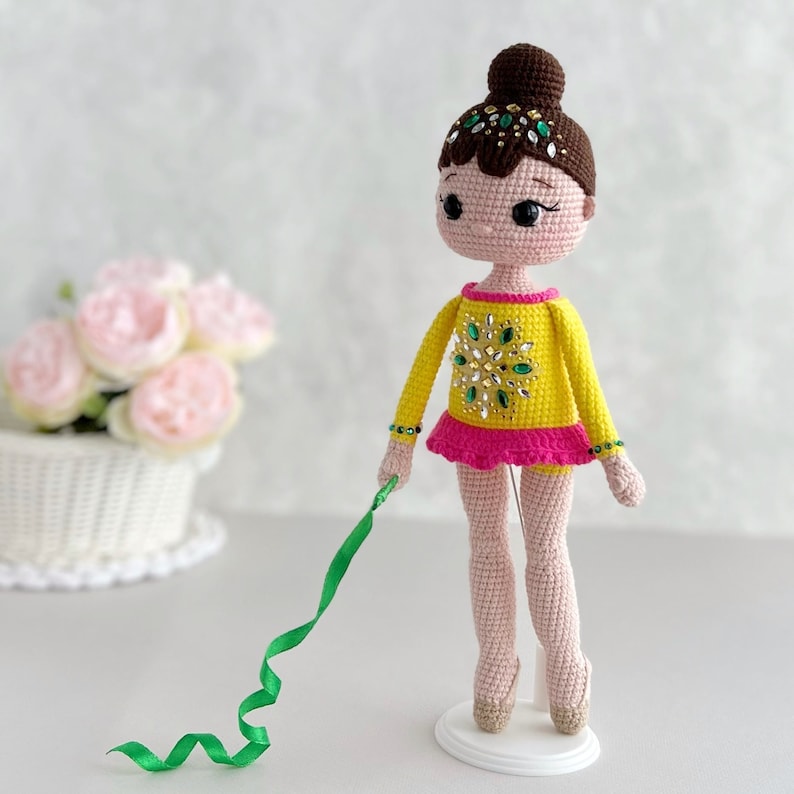 Gymnast Amigurumi Doll Crochet Pattern: Toy With Ball (PDF Pattern) - Etsy