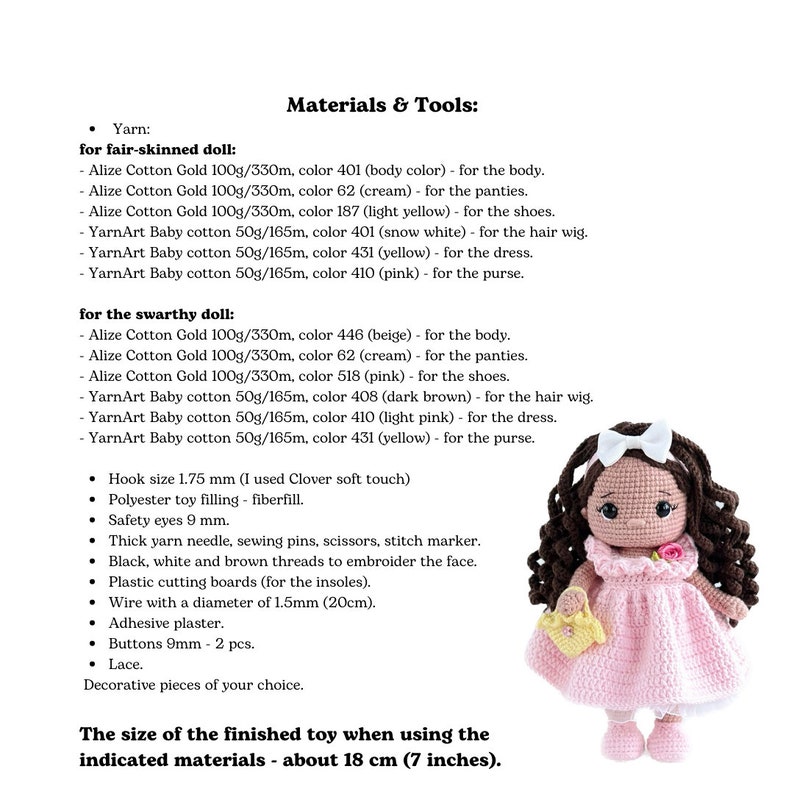 Crochet Mila Doll Pattern, Amigurumi Stuffed Toy (PDF Pattern) - Etsy UK