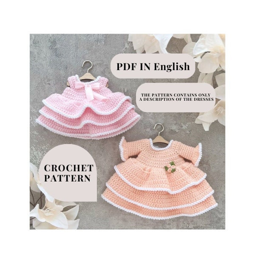 Dress Crochet Pattern Doll Dress Pattern Pdf PATTERN PDF in English ...