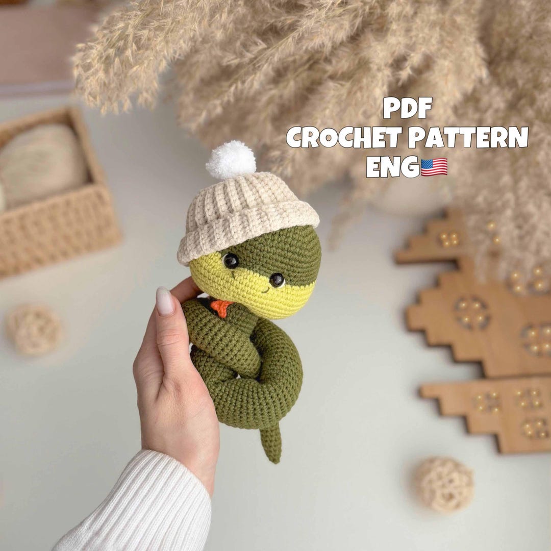 Crochet Pattern Snake PDF in English Amigurumi Snake Crochet Animals ...