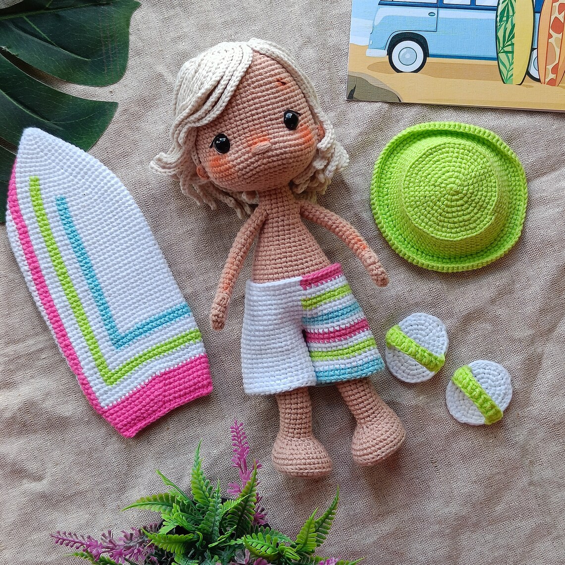Crochet Surf Boy Doll Amigurumi Pattern (PDF) - Etsy
