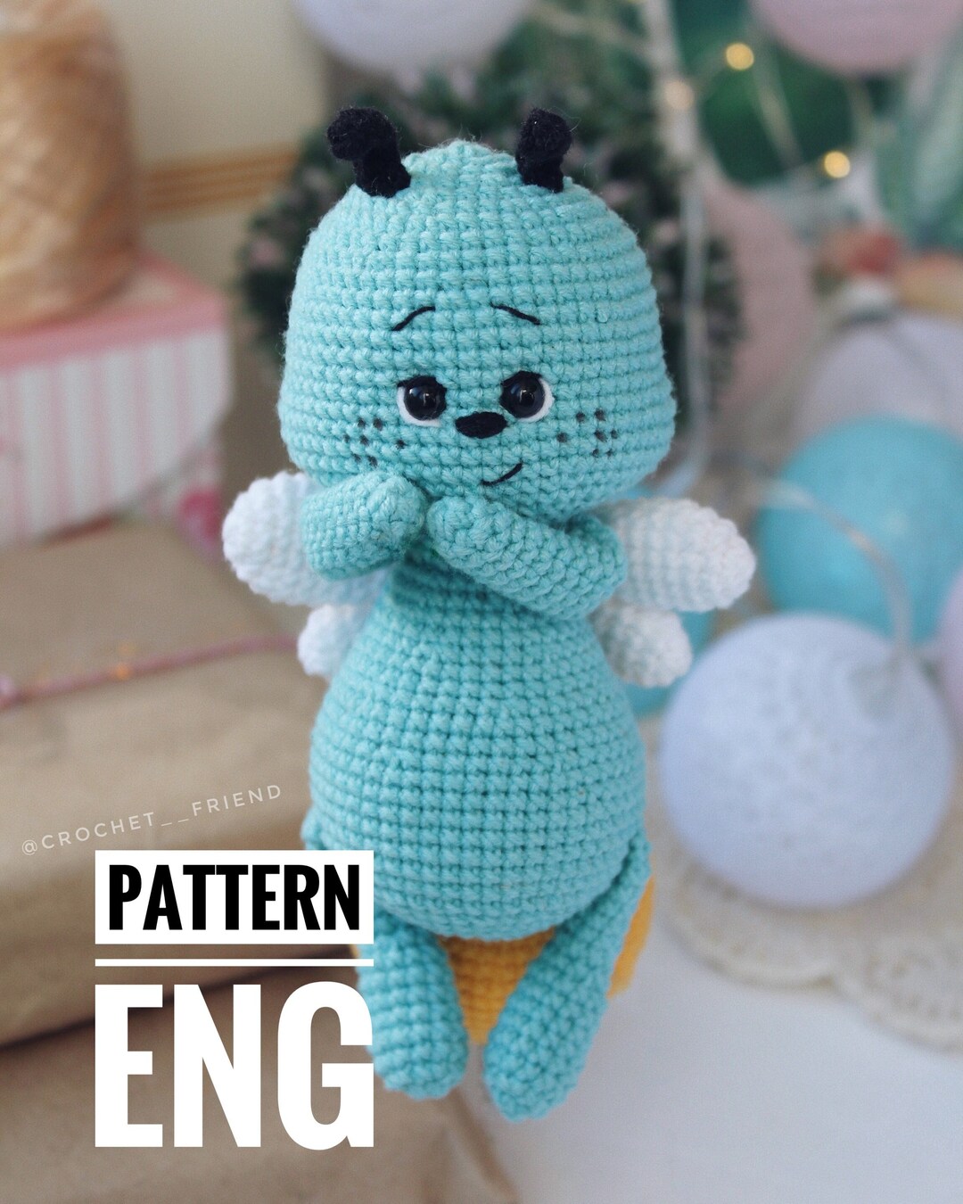 Crochet Amigurumi Pattern Firefly PDF ENGLISH Pattern Crochet Firefly ...
