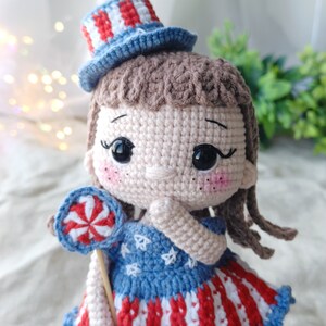Independence Day Crochet Amigurumi Pattern: 5-in-1 Doll, Mugs, Donut ...
