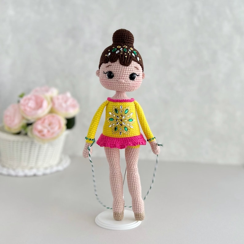 Gymnast Amigurumi Doll Crochet Pattern: Toy With Ball (PDF Pattern) - Etsy