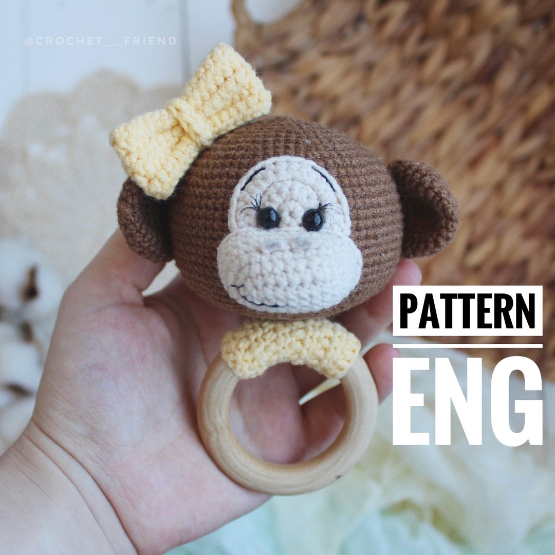 Amigurumi Rattle Monkey Crochet Pattern Rattle Monkey PDF English ...