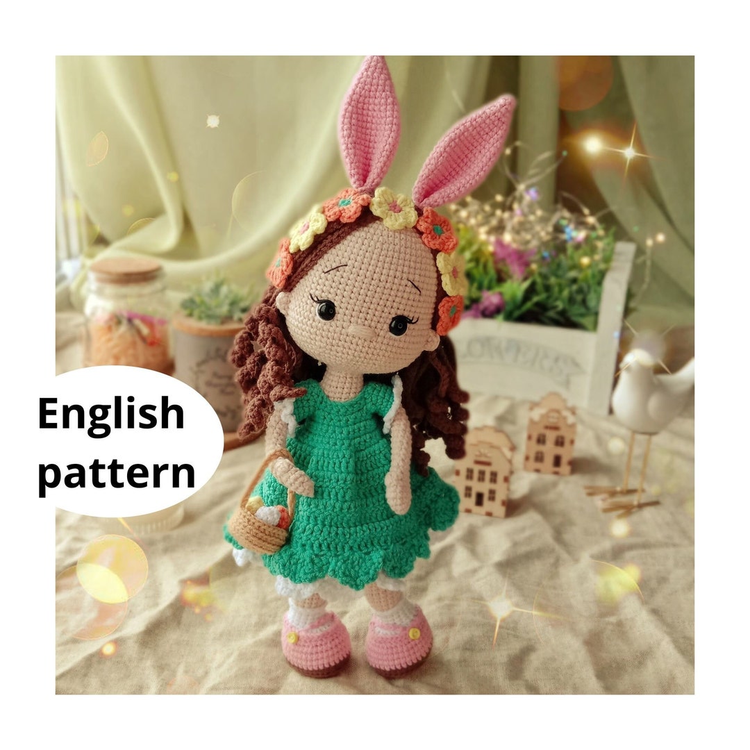 Easter Crochet Amigurumi Pattern Bunny Doll PDF English Pattern Easter ...