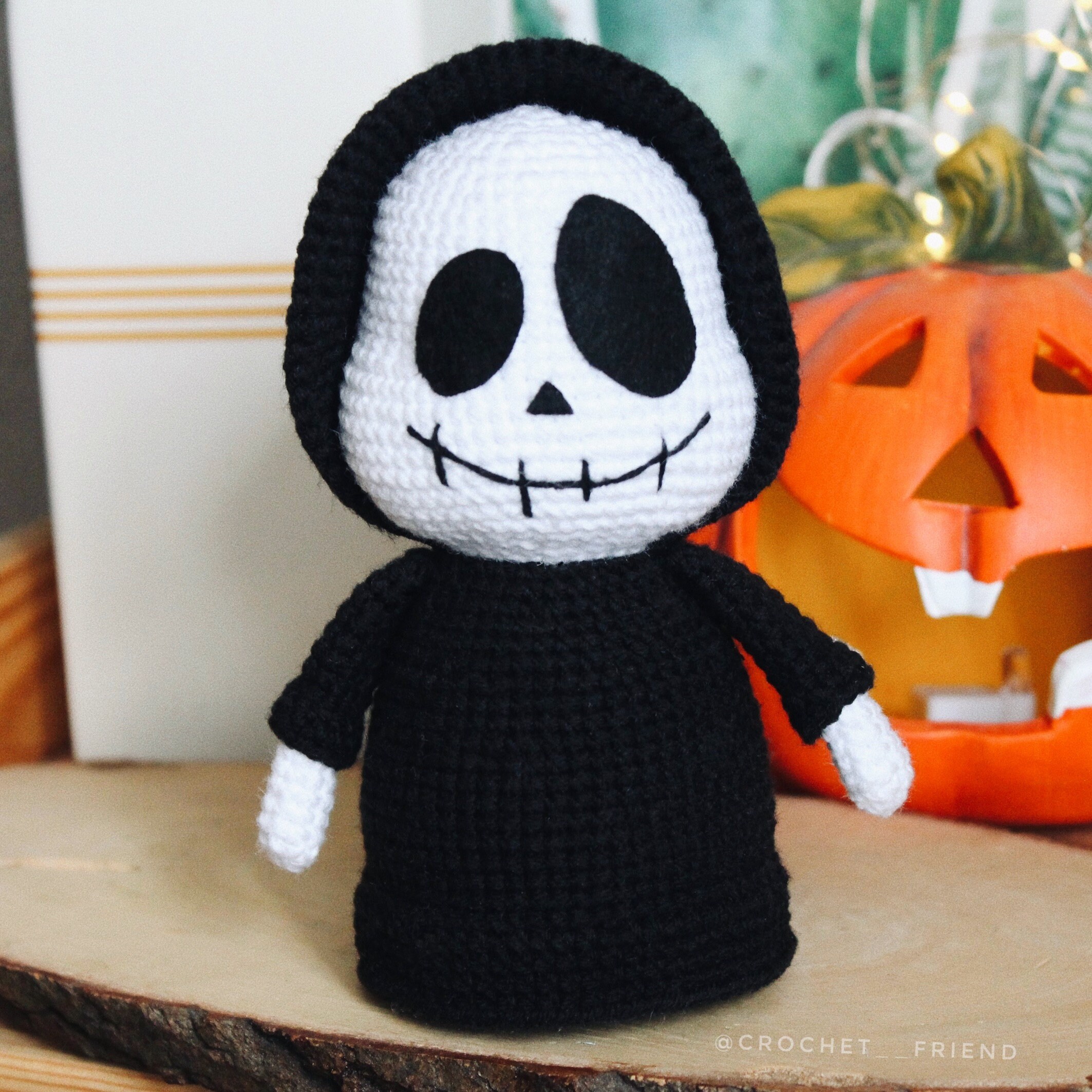 Halloween Crochet Amigurumi Pattern Death PDF English - Etsy