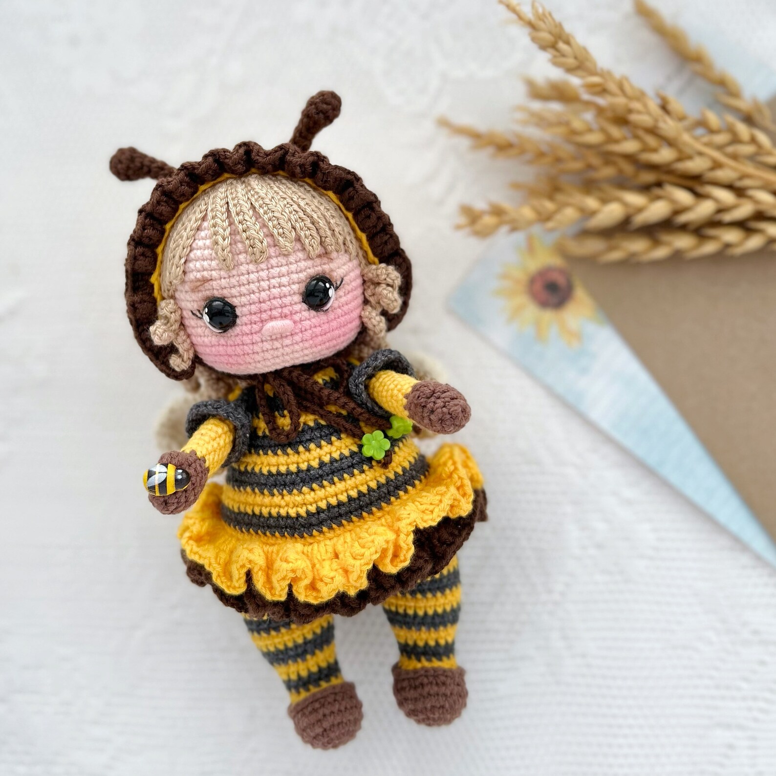 Bee Girl PATTERN PDF in English Crochet Pattern Amigurumi Doll Stuffed ...
