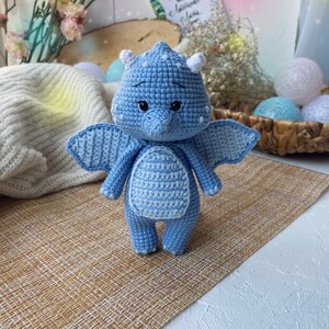Amigurumi Crochet Pattern: Blue Water Dragon Toy (PDF English) - Etsy