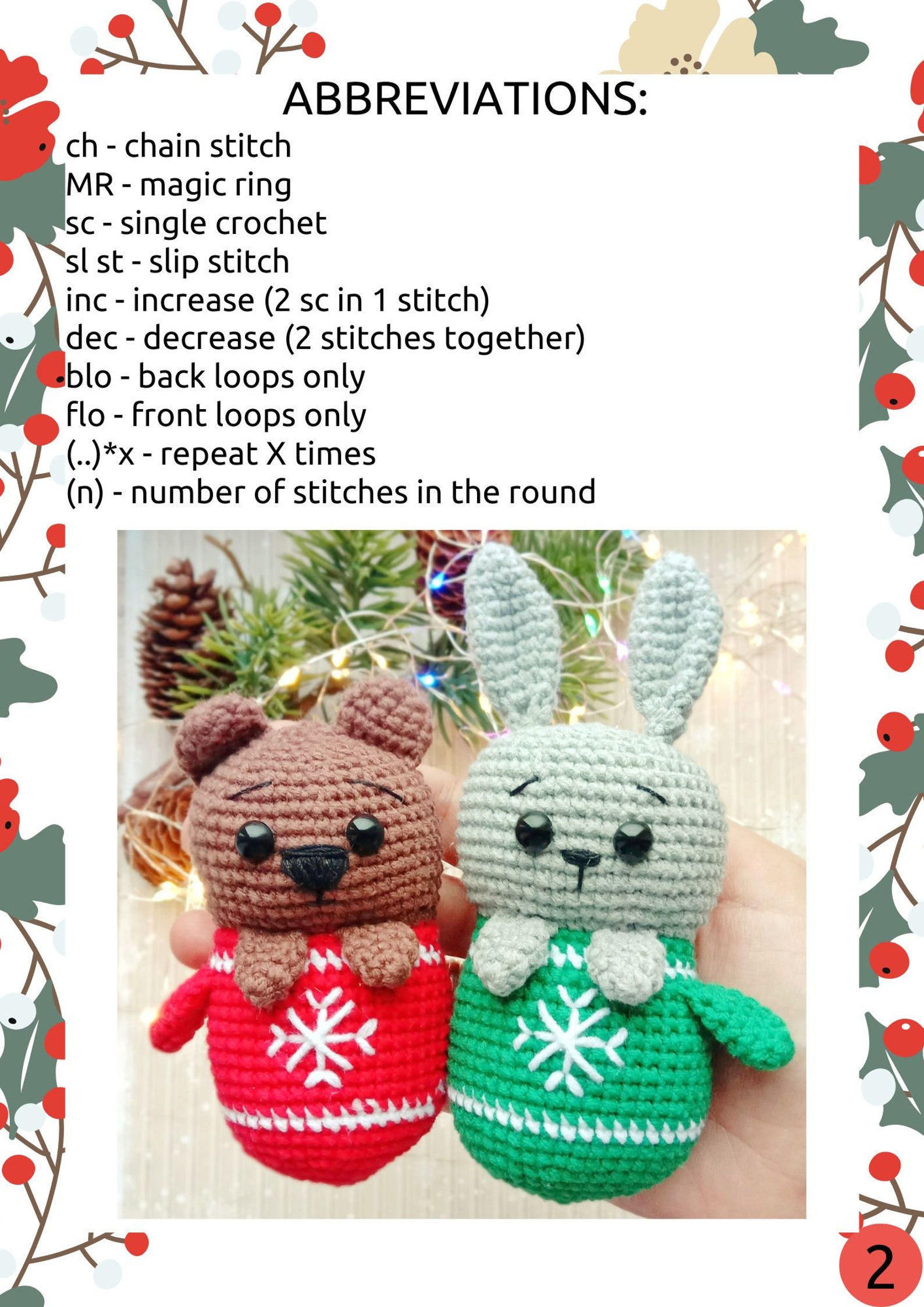 Christmas Crochet Amigurumi Pattern Set 7 in 1 Mittens Elf - Etsy