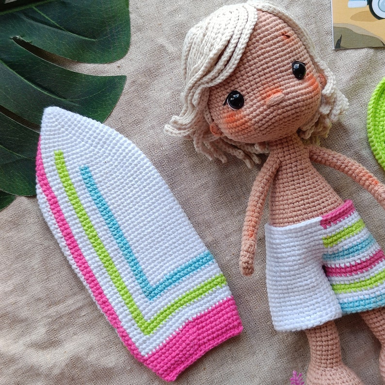 Crochet Surf Boy Doll Amigurumi Pattern (PDF) - Etsy