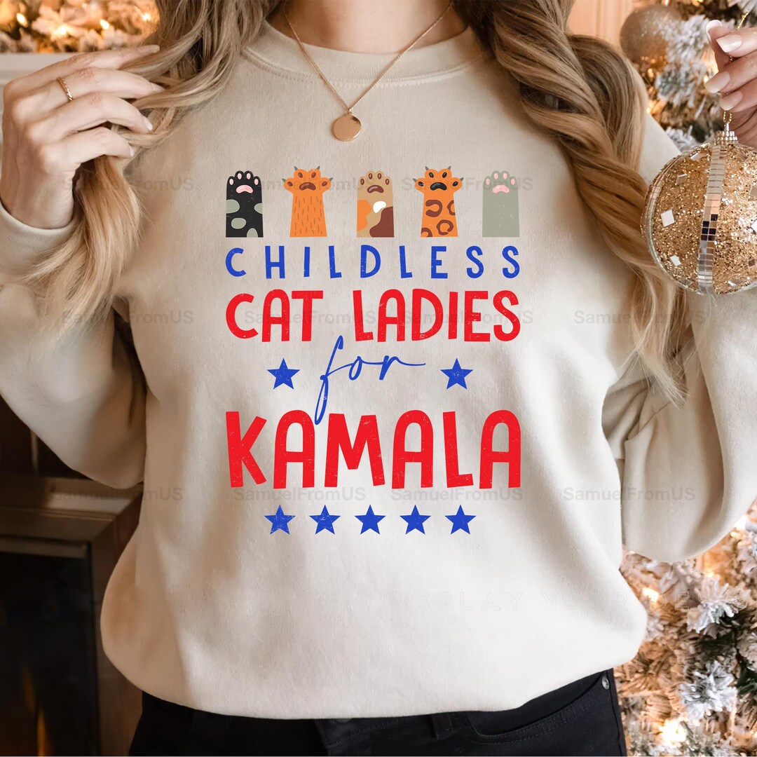 Childless Cat Ladies for Kamala PNG, Kamala Harris 2024 President Png ...